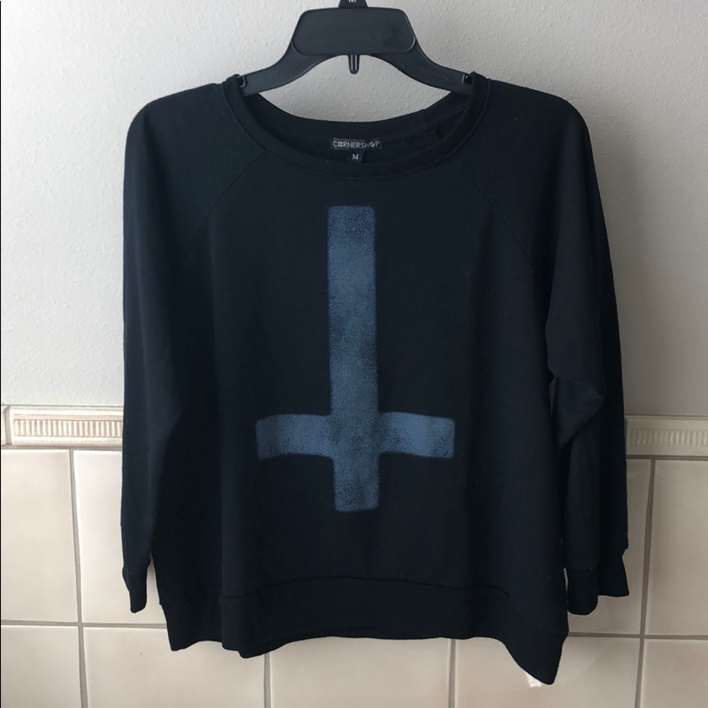 Vintage Anarchy Upside Down Cross Gothic Punk Edgy Ov… - Gem